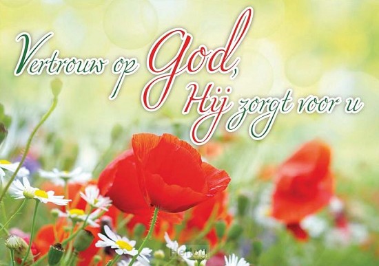 Vertrouw op God, Hij zorgt voor u - kaart - 65503211